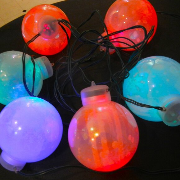 Party Supplies | 6 Large 5dia Led String Lights Color Changing Round ...